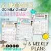 10 Free Summer Daily Schedule Templates (Sanity Saving Printables ...