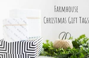 Free Farmhouse Style Christmas Gift Tags | Simply Well Balanced