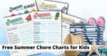 Free Printable Summer Chore Chart Bundle for Kids - Simply Well Balanced