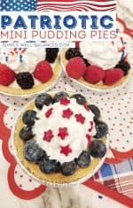 Mini No-Bake Patriotic Pudding Pies - Simply Well Balanced
