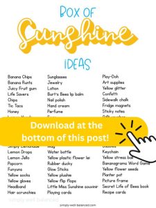 Yellow Box of Sunshine [Free Printables and Ideas] - Simply Well Balanced