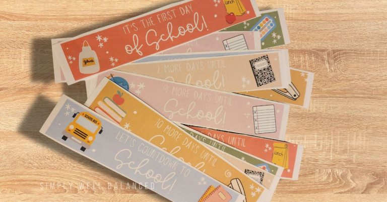 Free Back to School Paper Chain Countdown - Simply Well Balanced